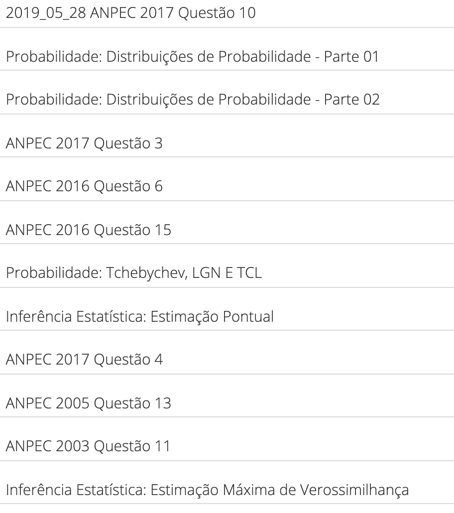 Revisão Estatística e Econometria ANPEC - Online | Curso Cecília Menon
